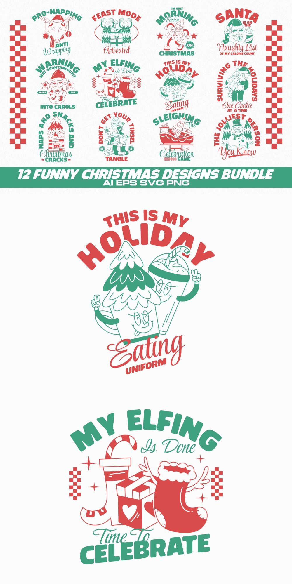 FUNNY CHRISTMAS DESIGNS BUNDLE