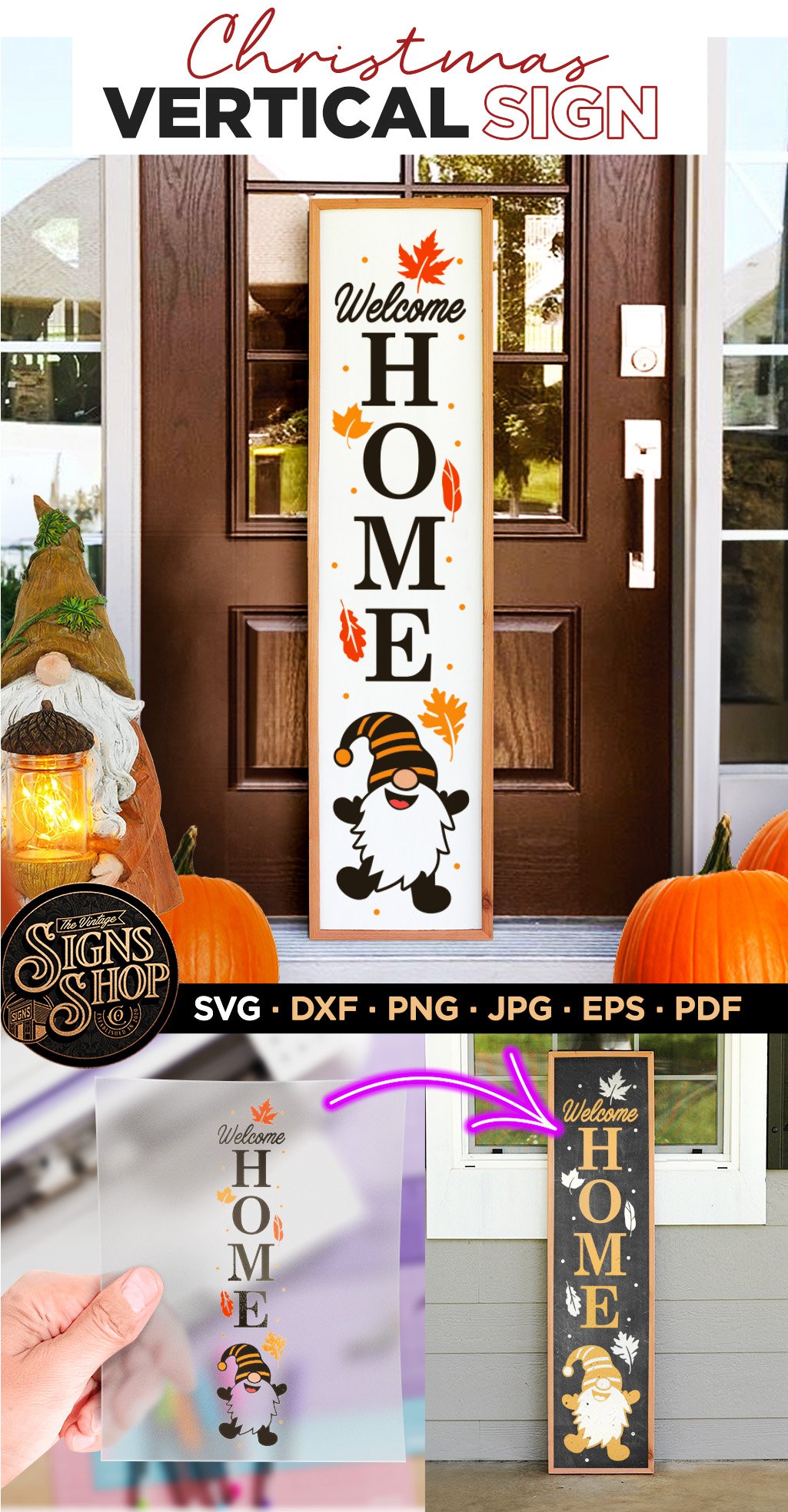 Fall and Autumn SVG Vertical Signs