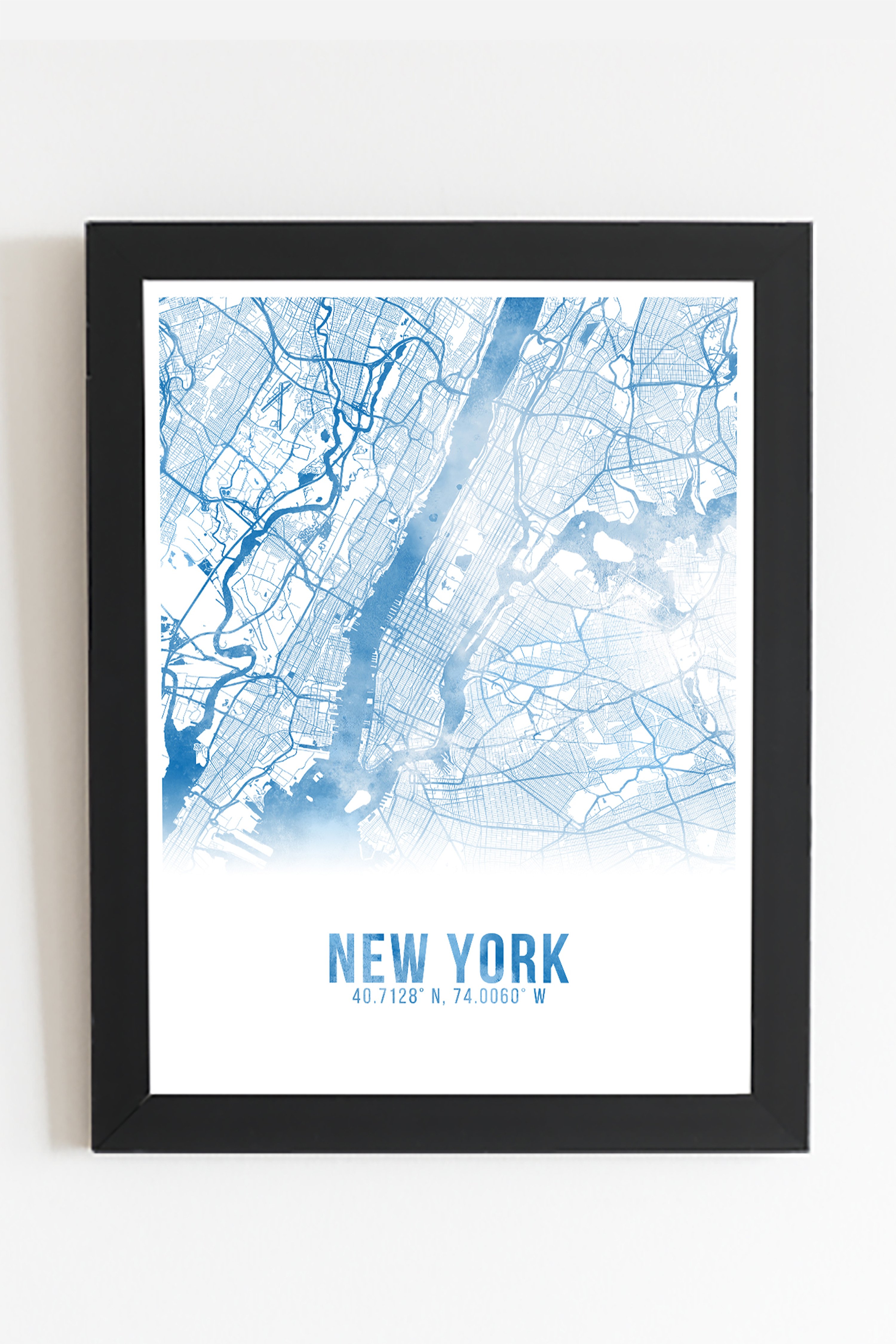 New York Watercolor City Map Poster (2087415)