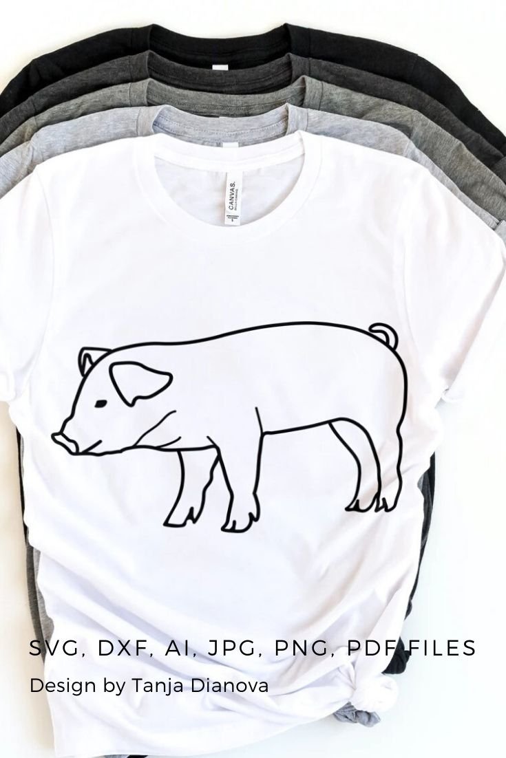 Pig SVG Farmhouse SVG Realistic pig (563724)