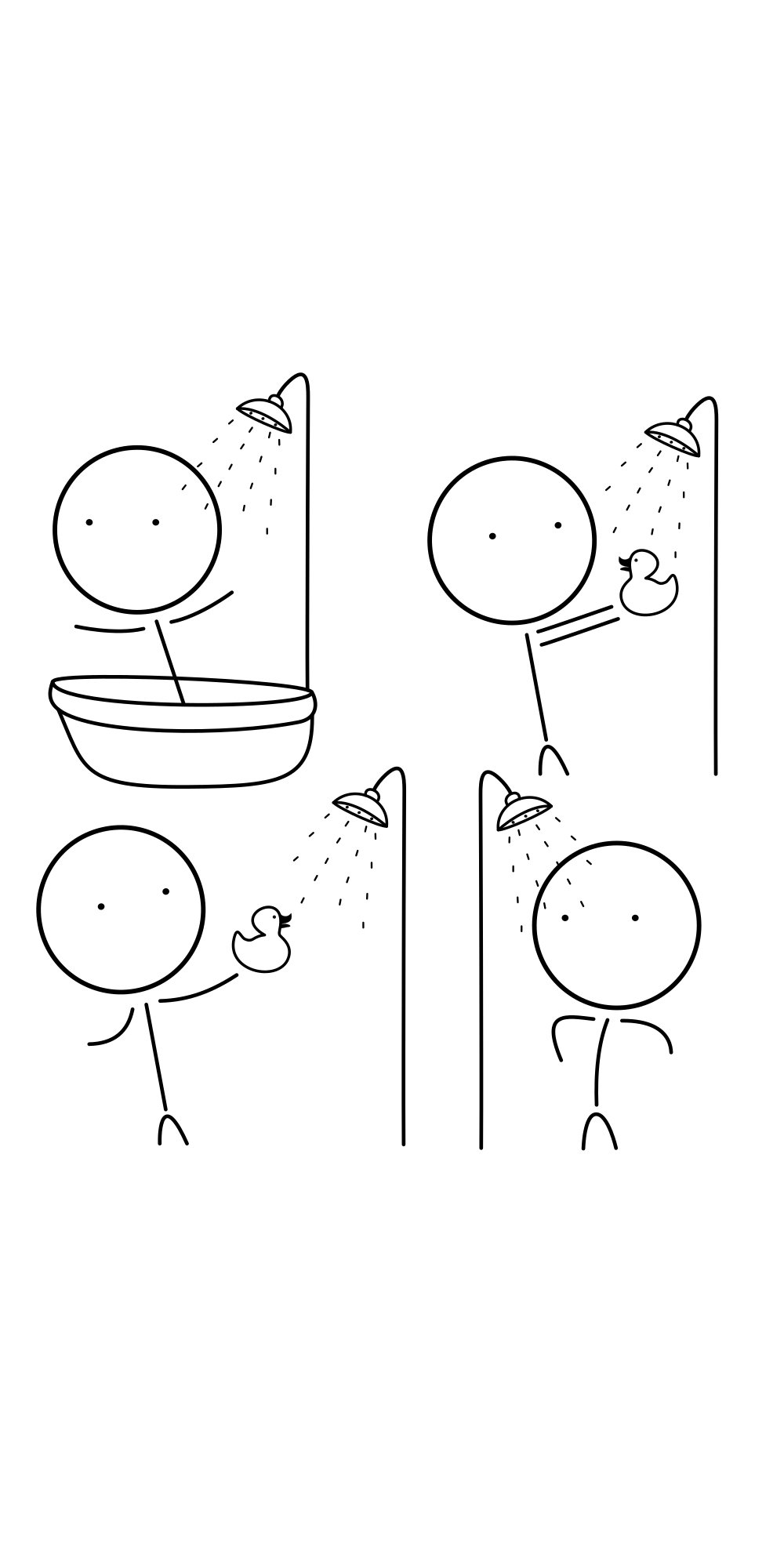 Shower icons, bathroom icons, wash icons, cleanliness icons,