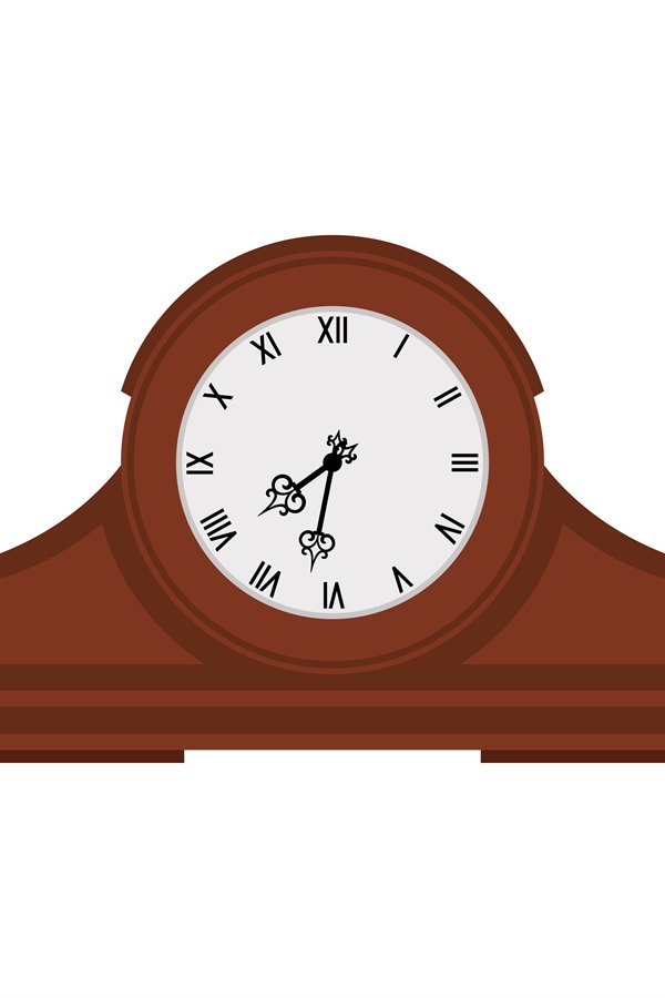 Analog old wooden wall clock