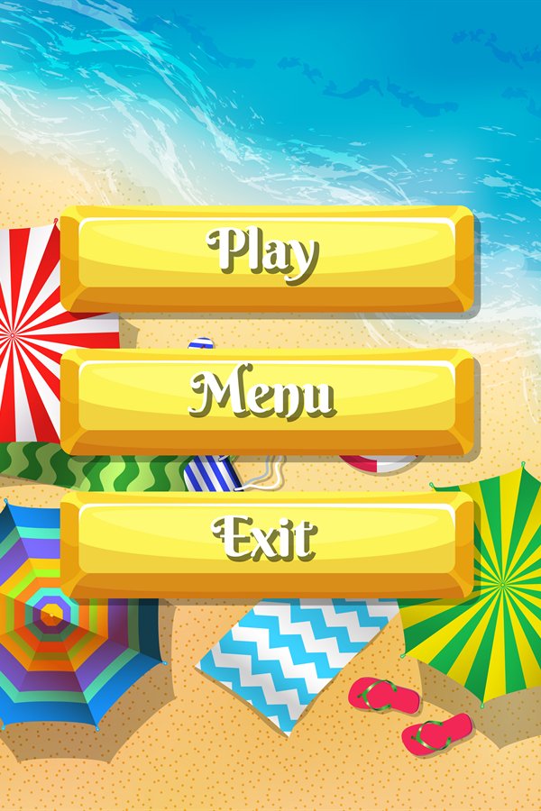 Vector cartoon style buttons with text for game (788182)