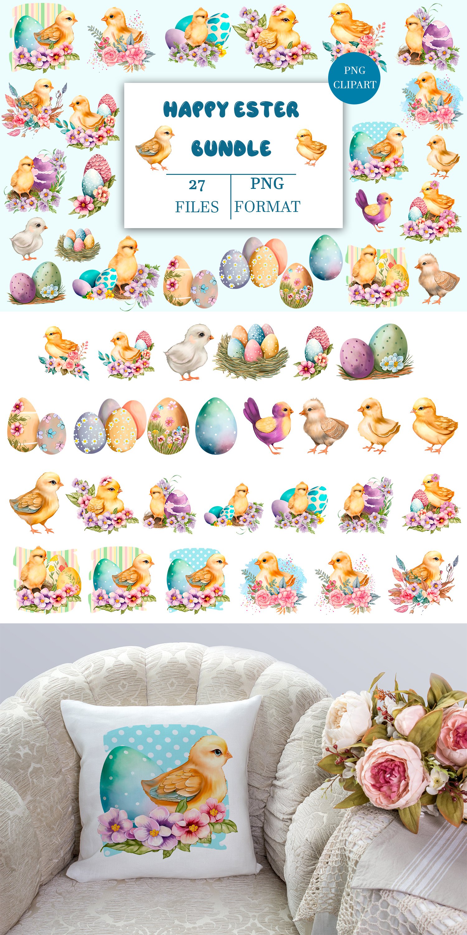 Happy Easter Sublimation Design | easter clipart