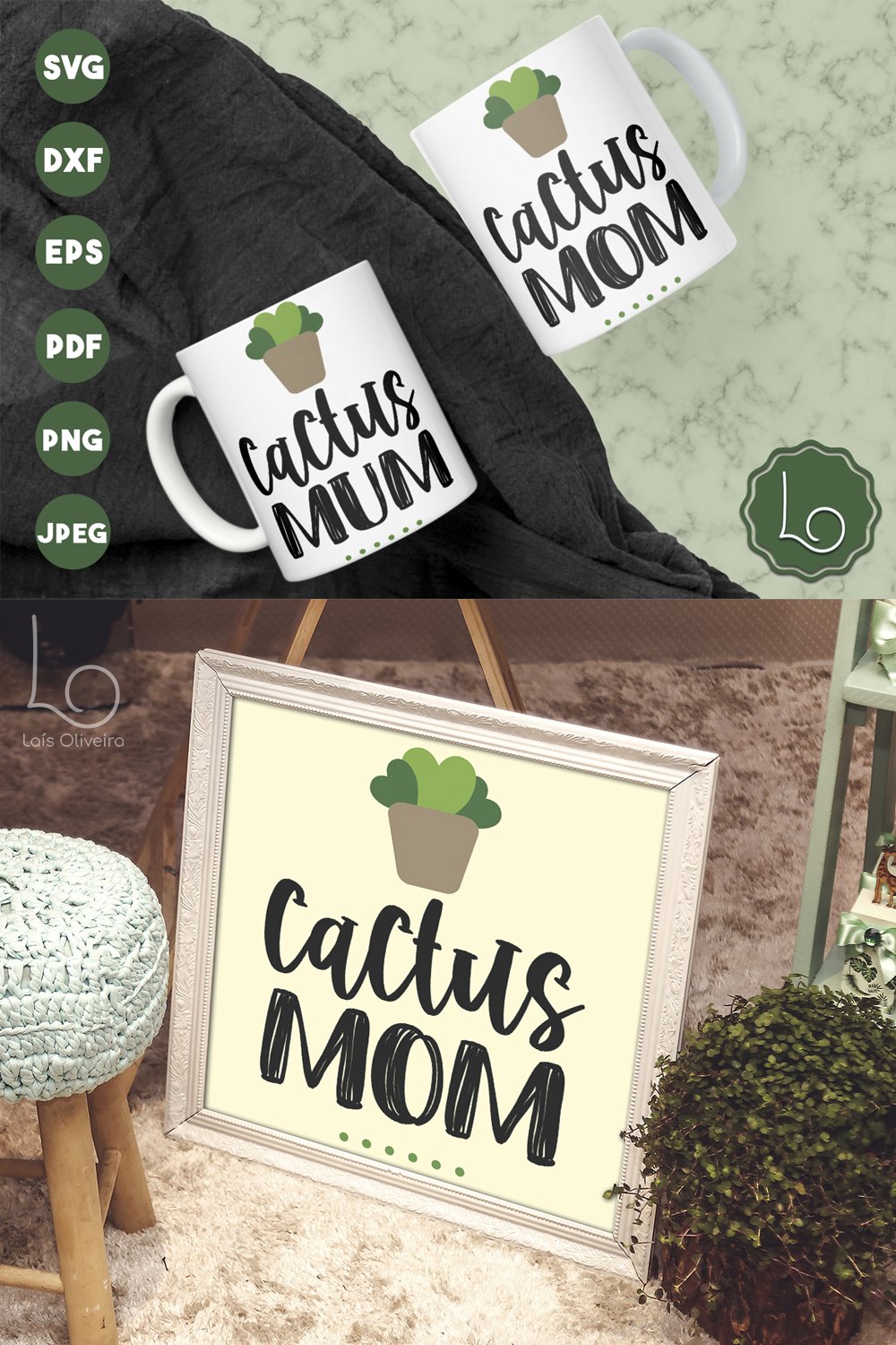 Cactus Mom, Cactus Mum SVG File