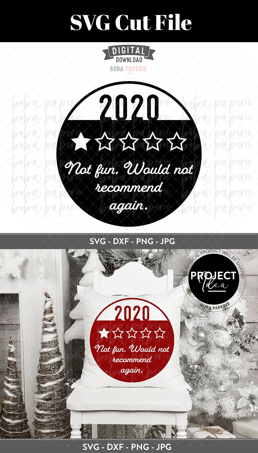 2020 Review svg - For Round Ornaments, Pillows (962528)
