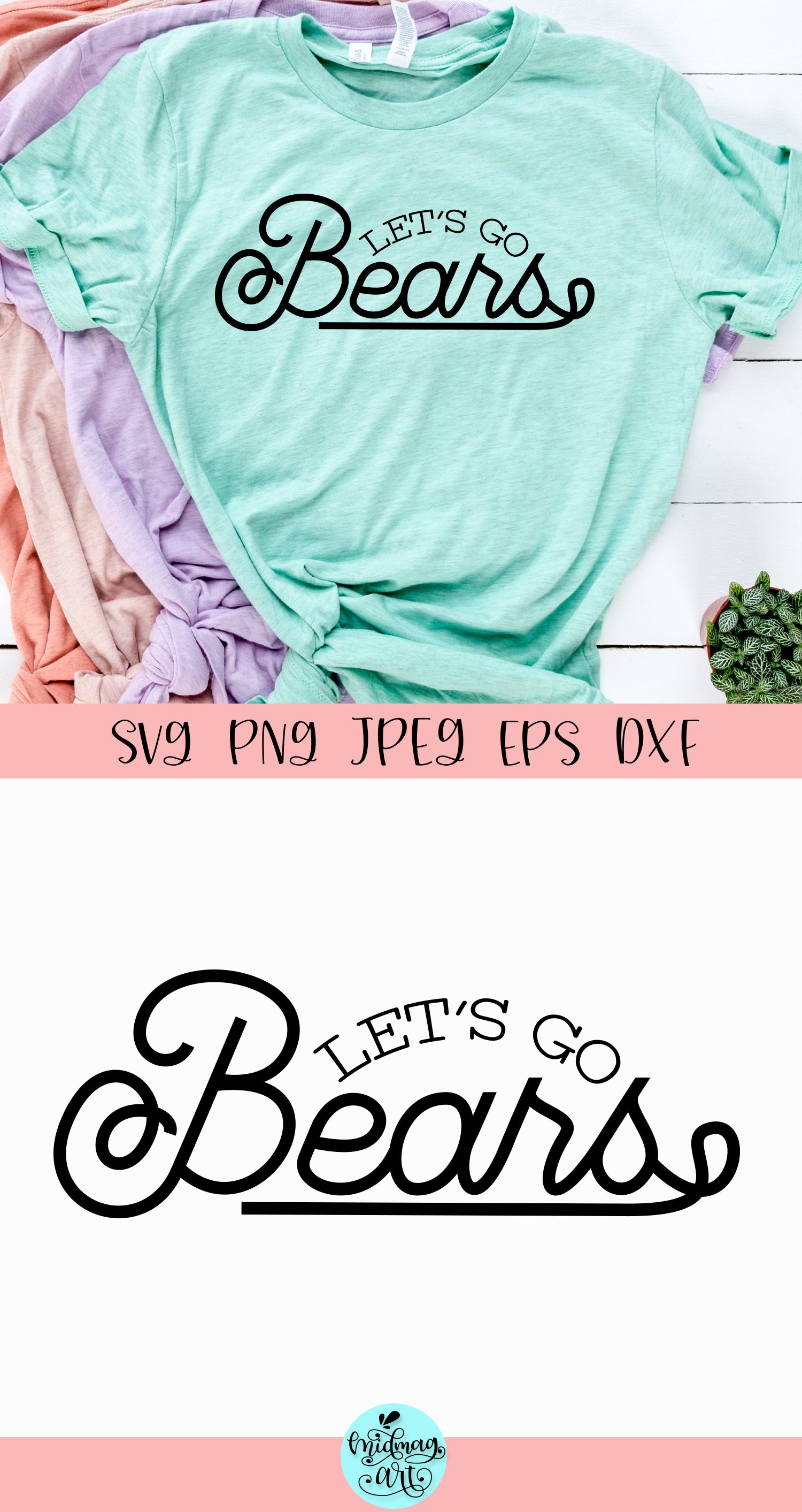 Let's go bears svg, sports svg