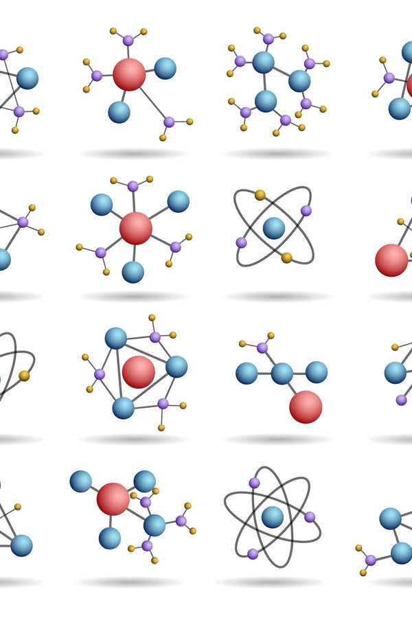 Colourful 3d molecules structures