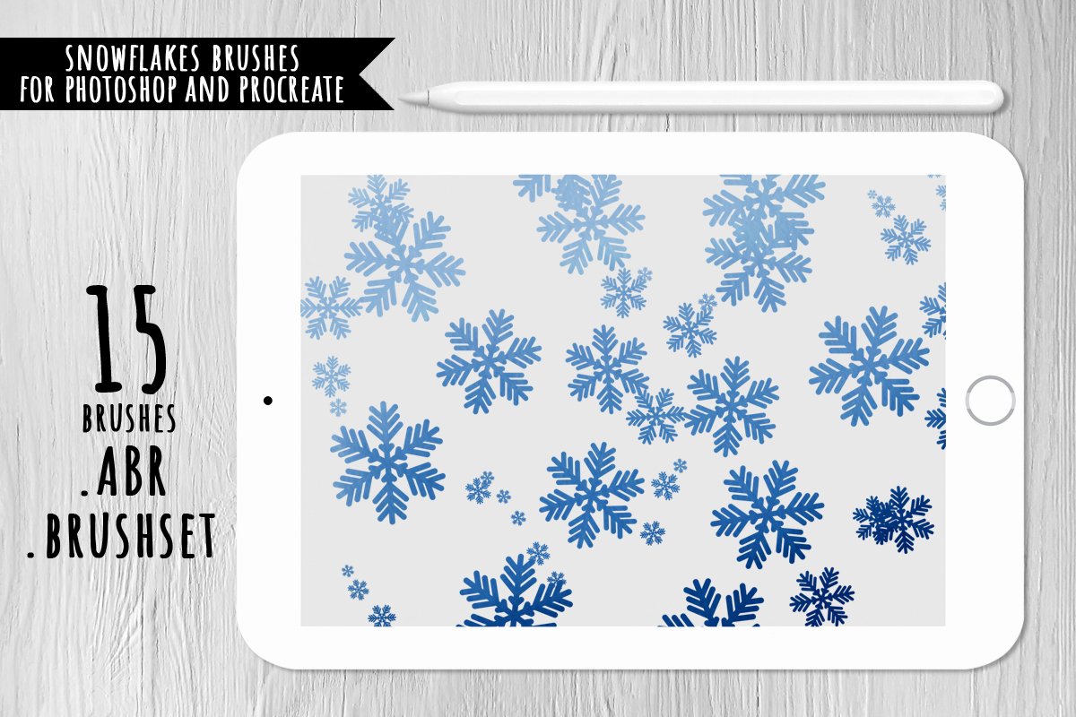 Snowflake Brushes for Photoshop and Procreate