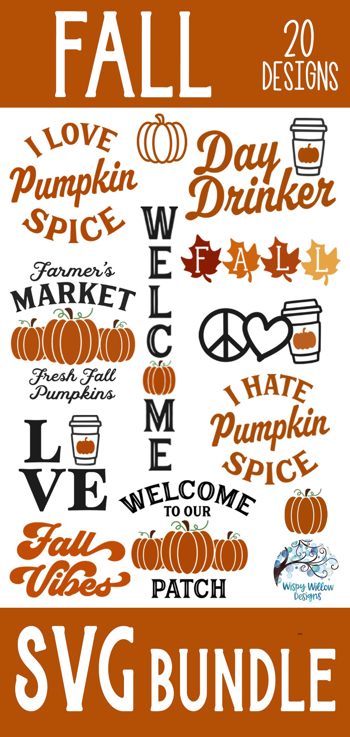 Fall SVG Bundle | 20 Fall SVG Files