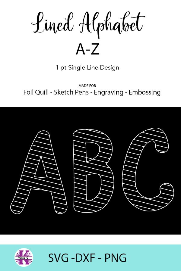 Alphabet|Foil Quill|Single Line Designs (305634) | Single Line Designs ...