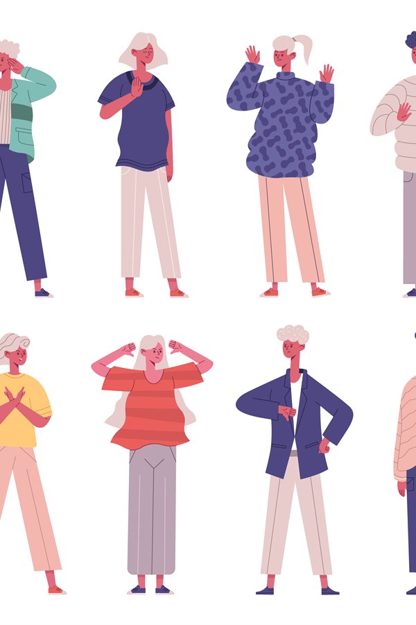 People negative rejection gestures body non verbal communica