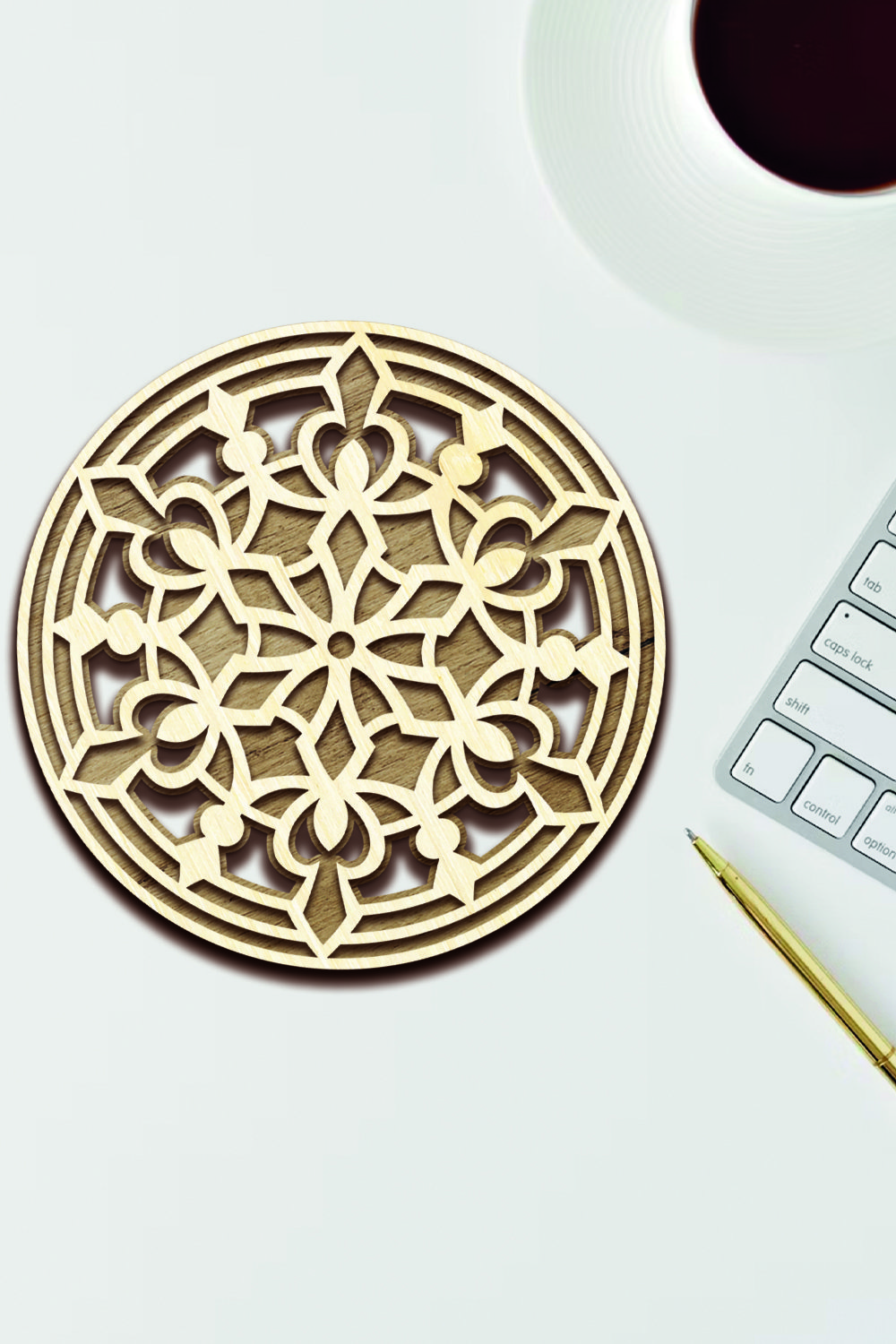 Ornamented Coaster Layered Template