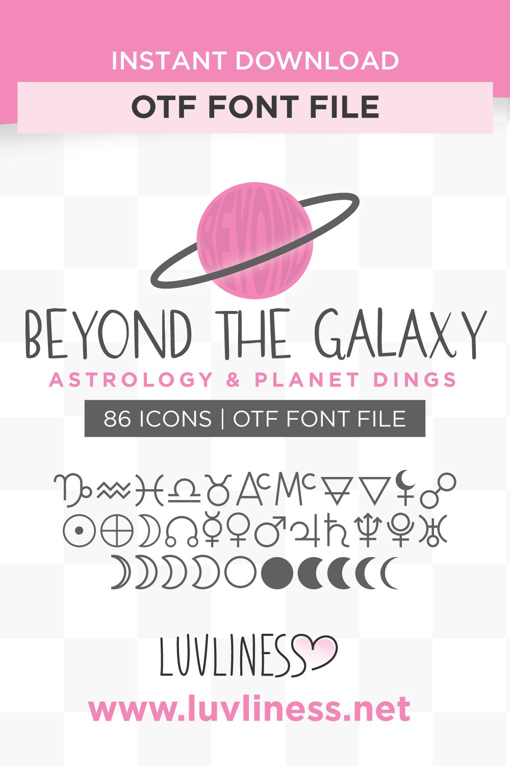 Beyond the Galaxy, Zodiac & Astrology Font, (2400423)