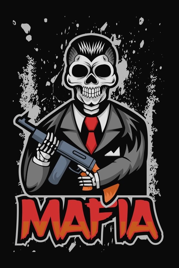 skull mafia vector illustration