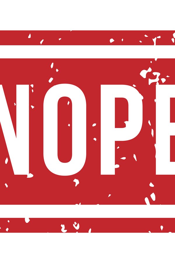 Nope rubber stamp. Isolated vector. Illustration stamp