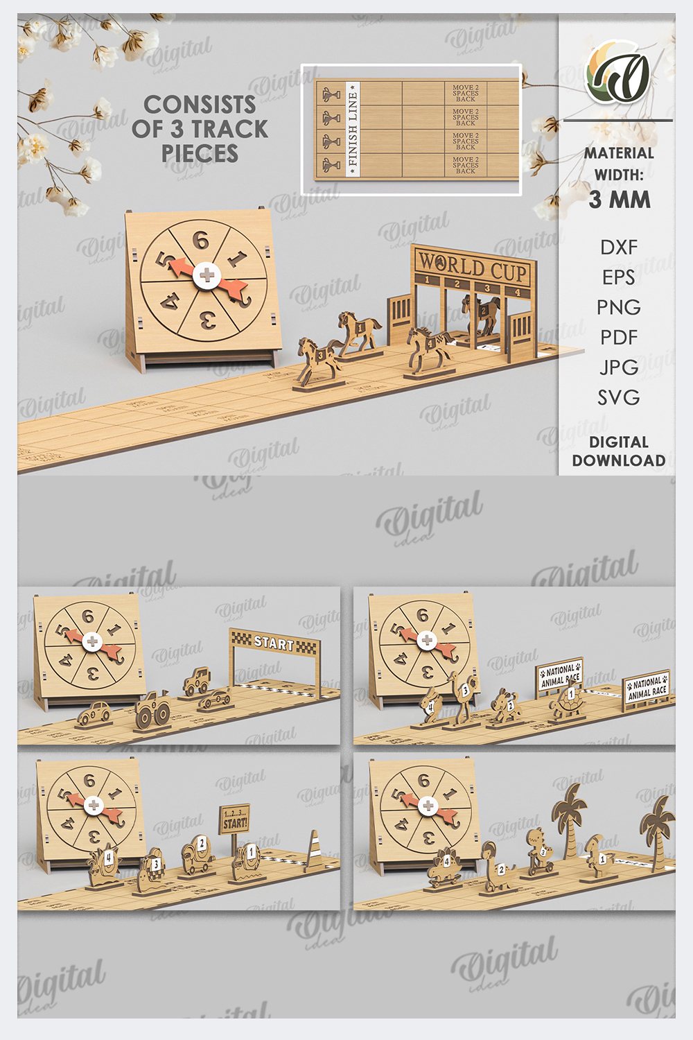 Kids Racing game Bundle Laser Cut. Kids game SVG
