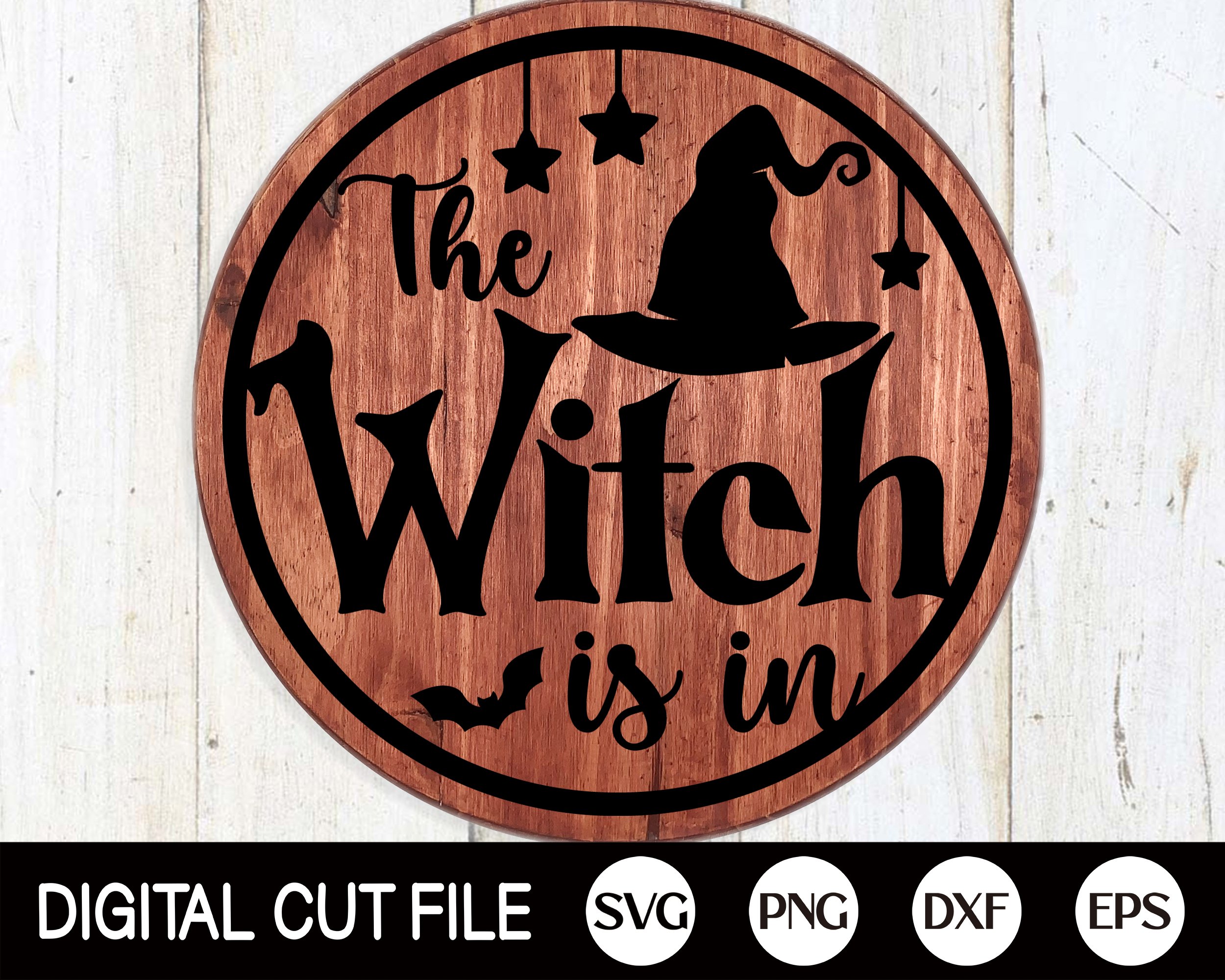 The Witch Is In Svg, Halloween Laser File Svg, Witch Svg, Dx