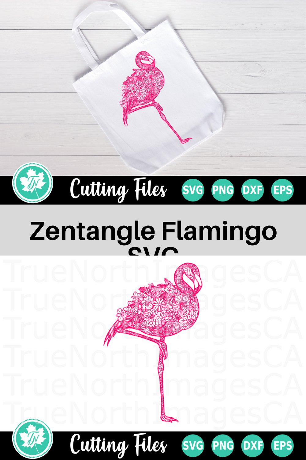 Flamingo SVG - A Zentangle SVG Cut File