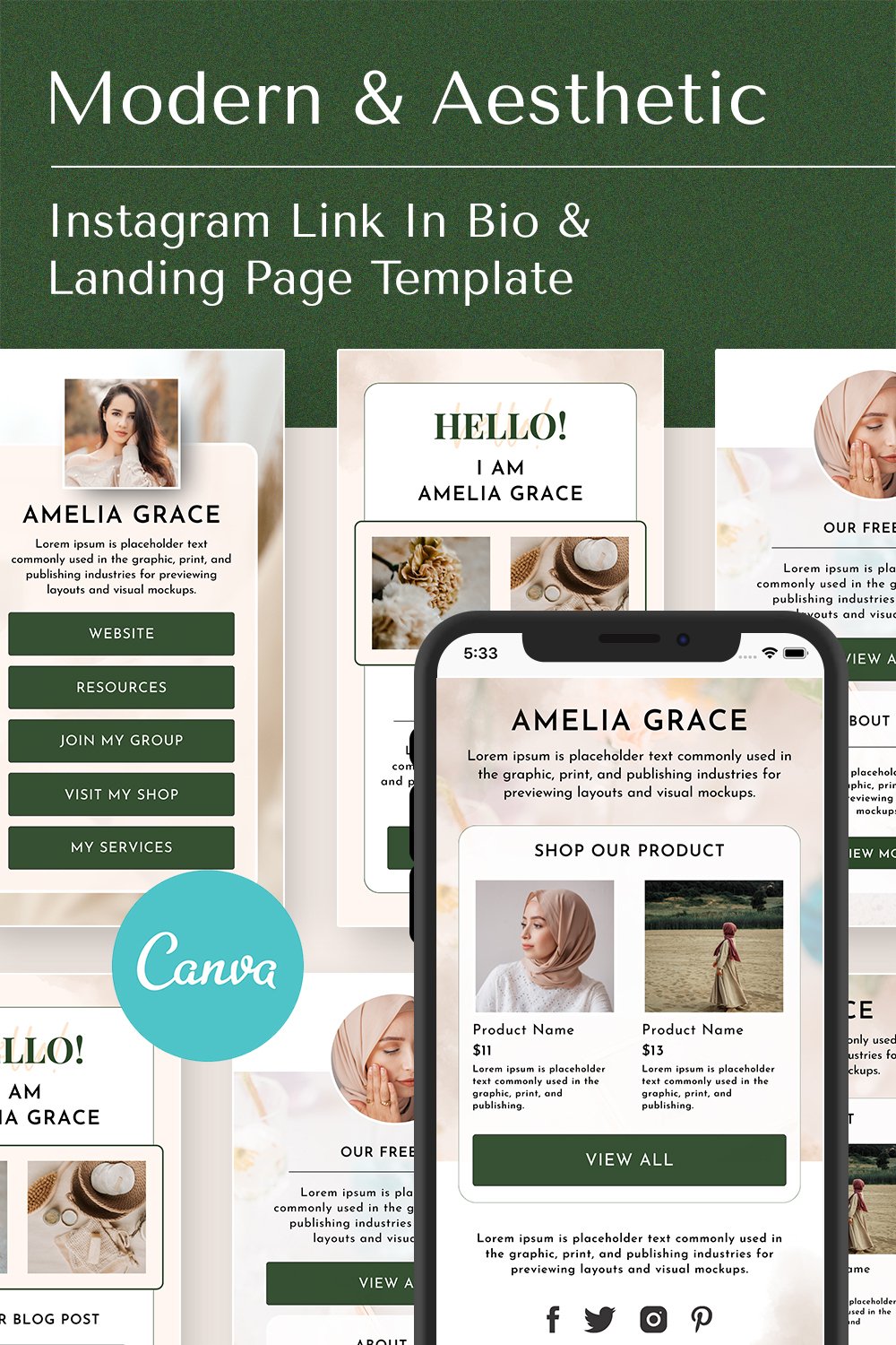 Link in Bio Template | Instagram Link In Bio