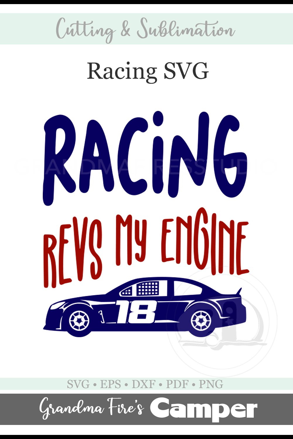 Racing Nascar Number 18 SVG | PNG Sublimation