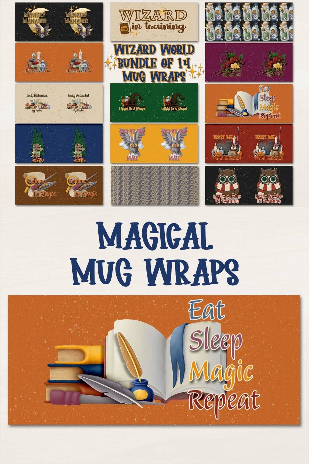 Bundle of Wizard Mug Wraps
