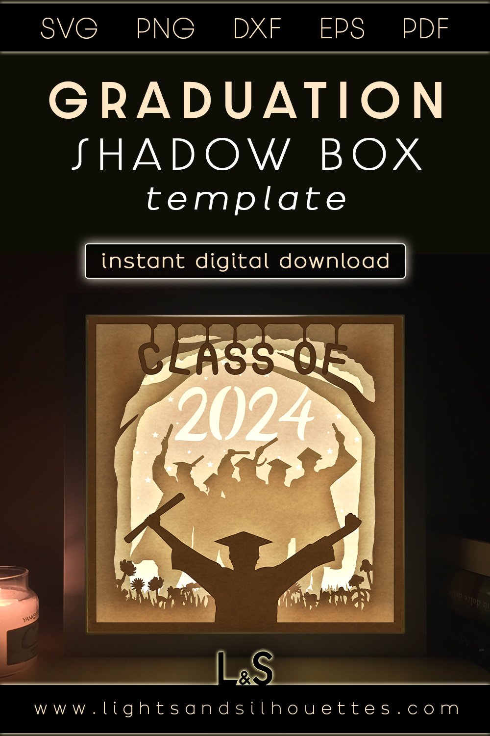 Graduation Shadow Box | Lightbox Template