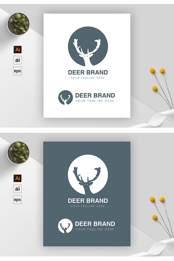 Deer Logo Brand Template
