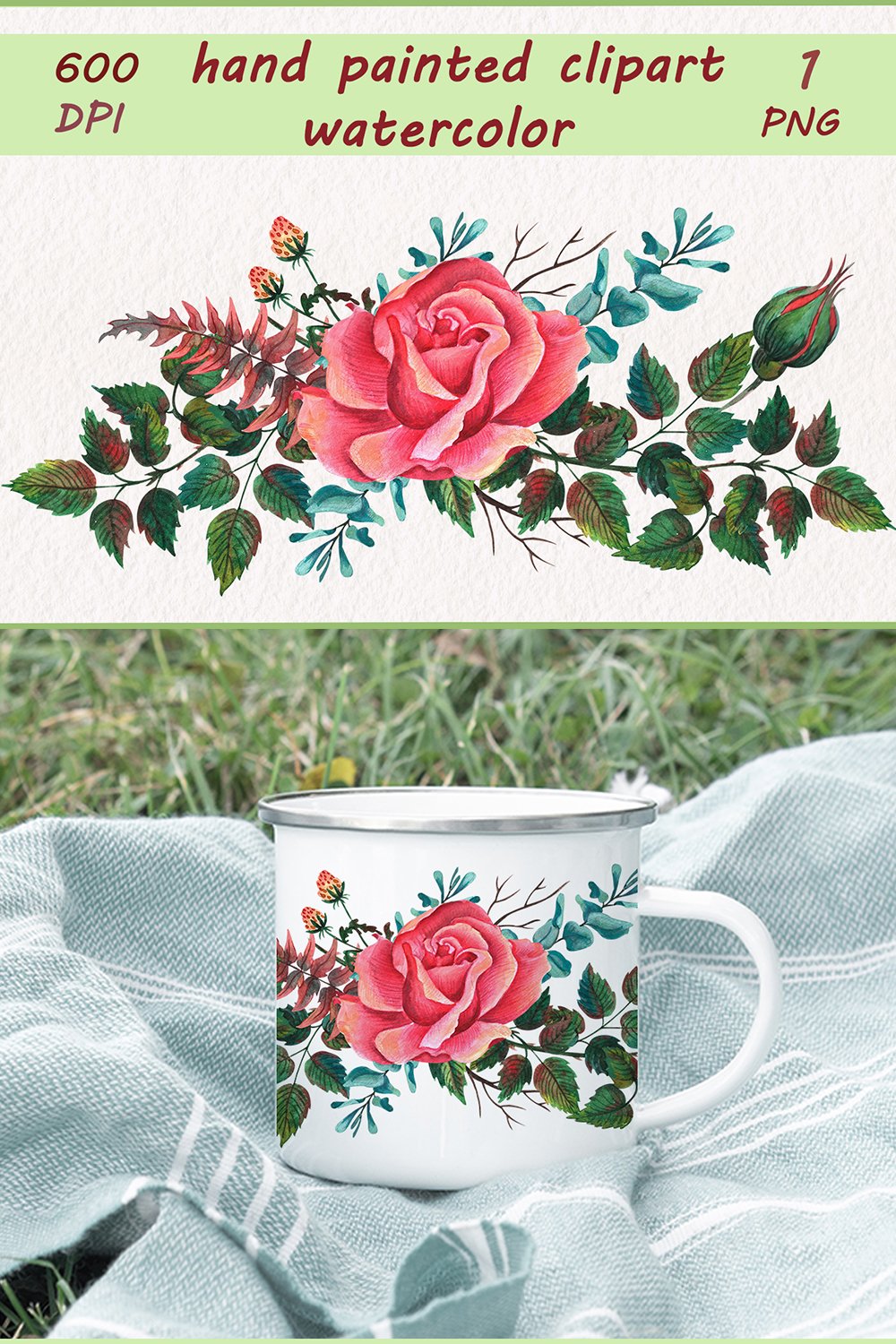 Roses watercolor |sublimation | PNG