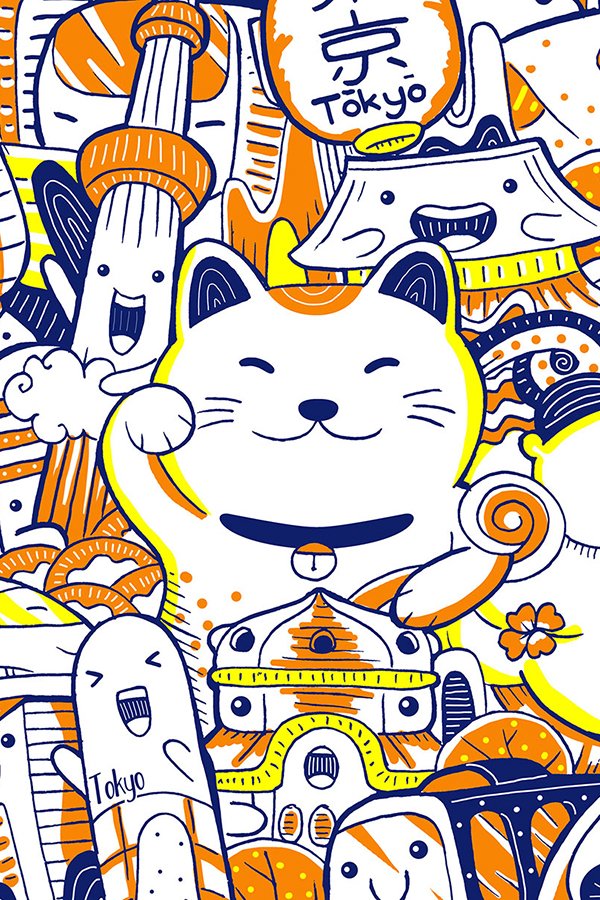 Tokyo Pattern Illustration