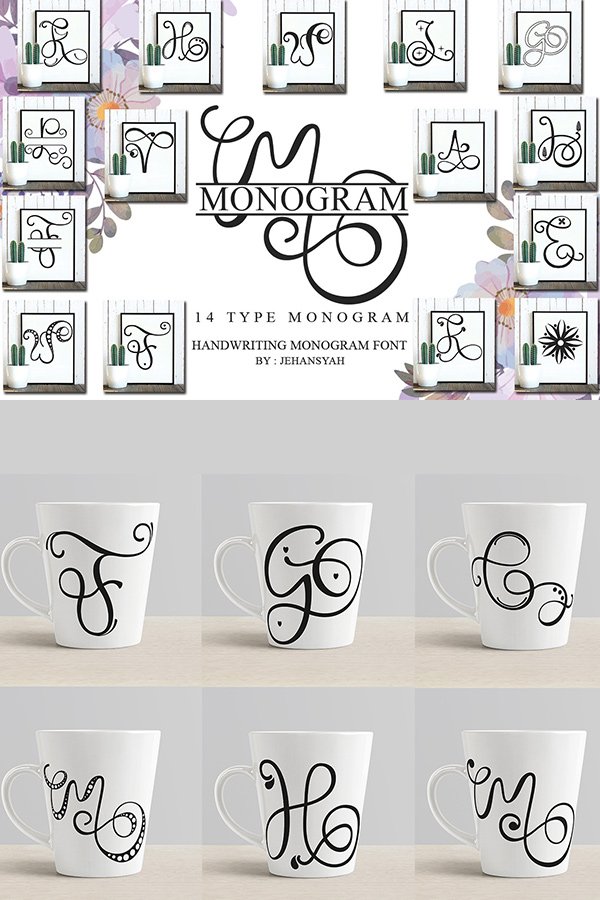 Monogram Handwriting font family