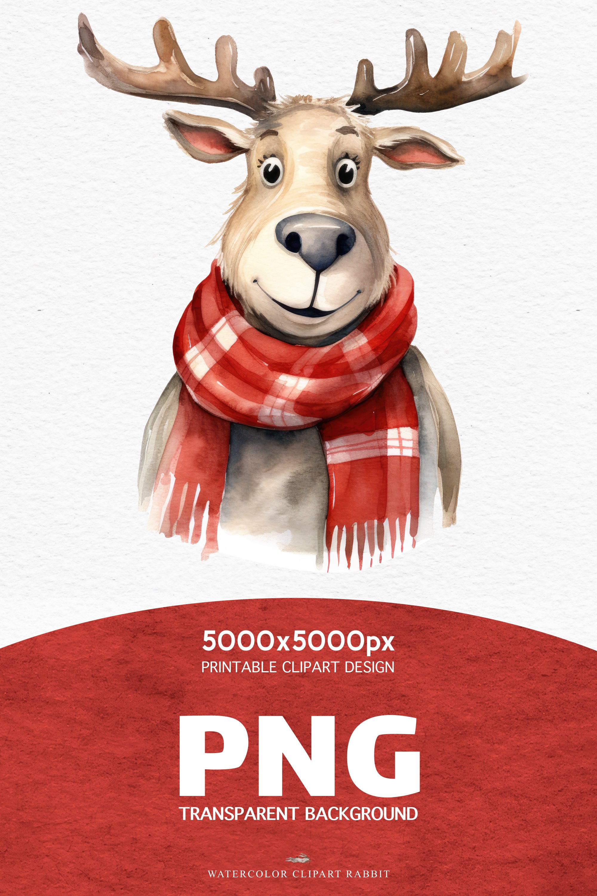 Christmas Reindeer Winter Clipart Farm Animals Santa Deer