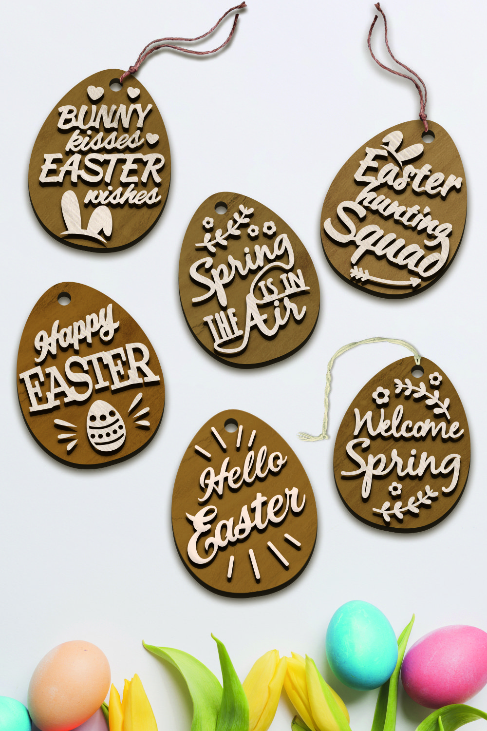 Easter Eggs Bundle, Multilayer Decorative Templates