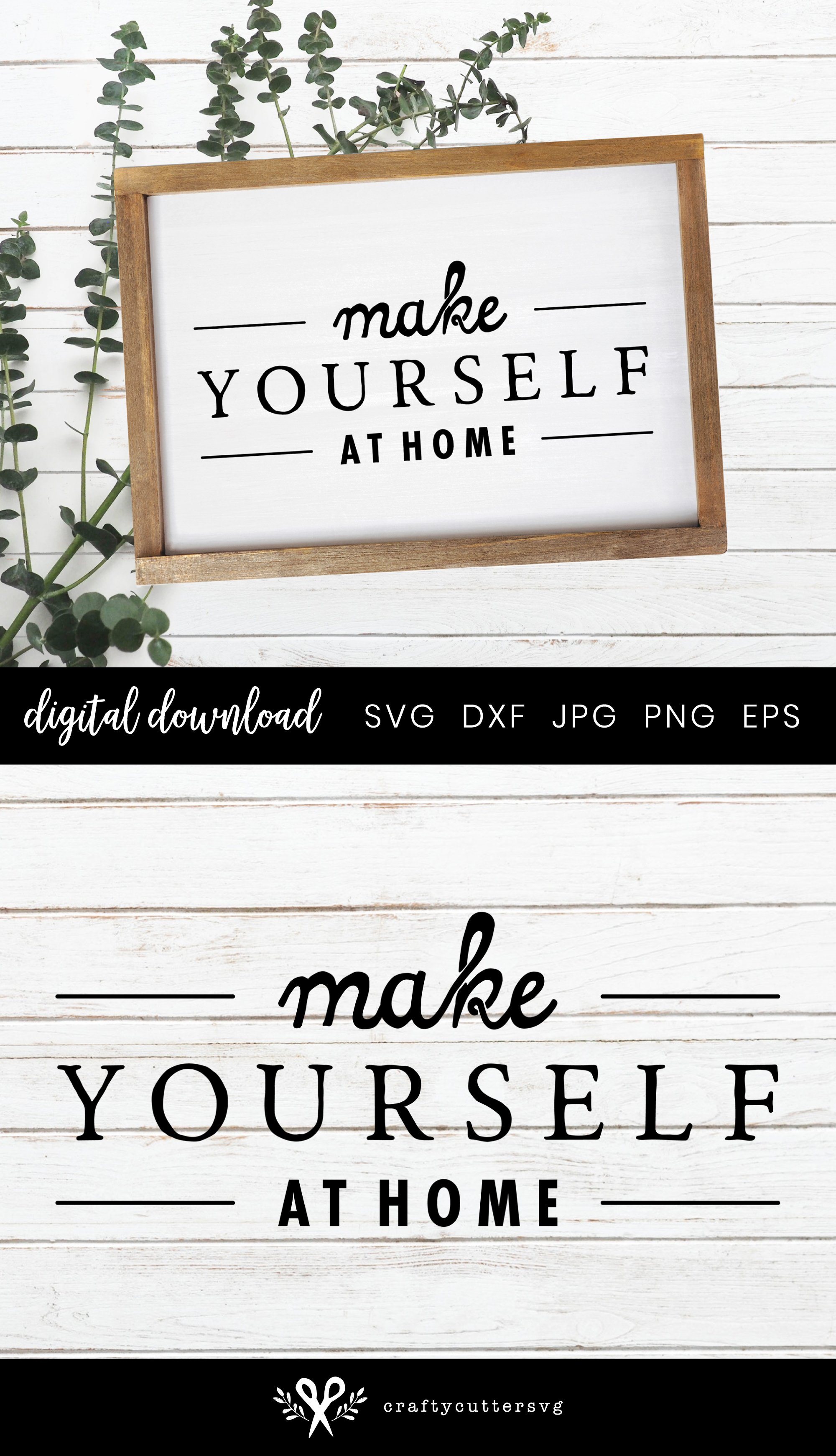 Make yourself at home Sign | Entryway Farmhouse Sign