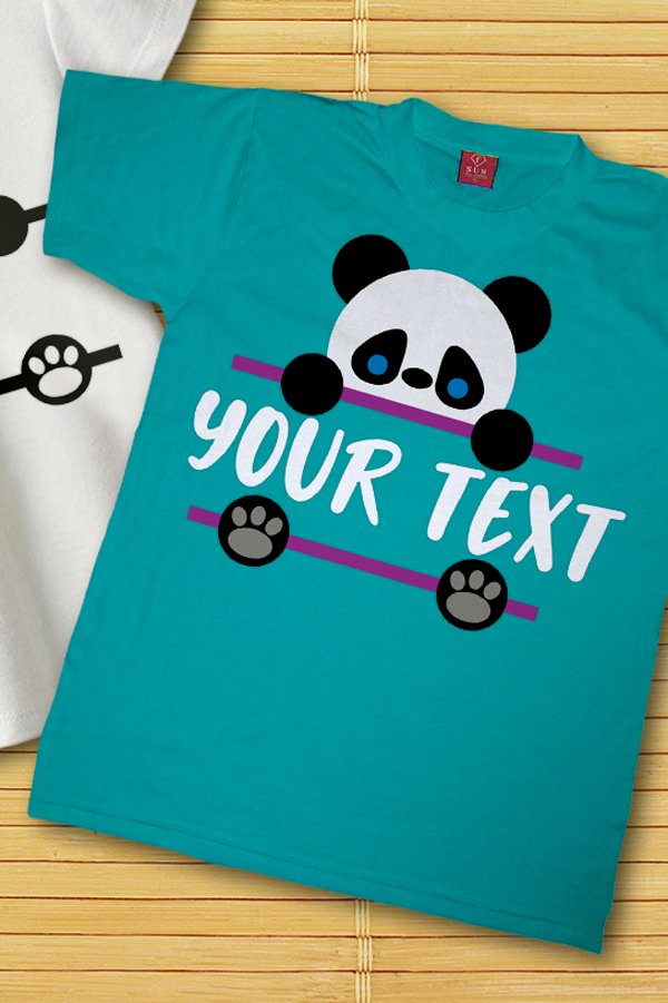 Peeking Panda Split SVG File