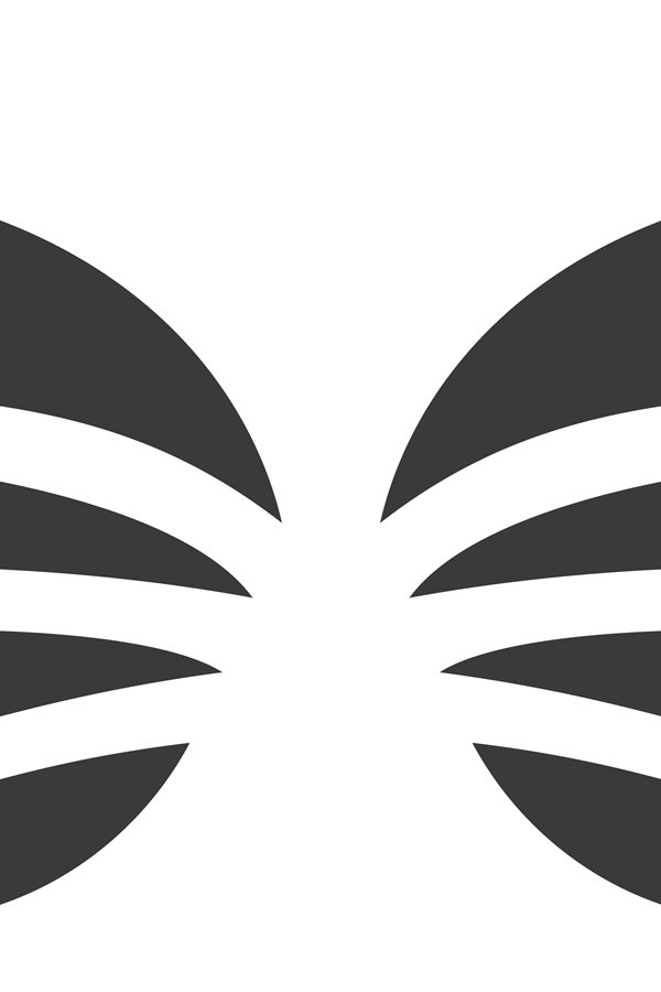 Minimal simple swan wings tattoo symbol vector illustration