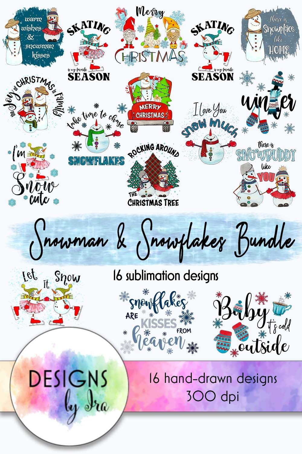 Snowman Bundle| Snowflakes Bundle | Winter Bundle