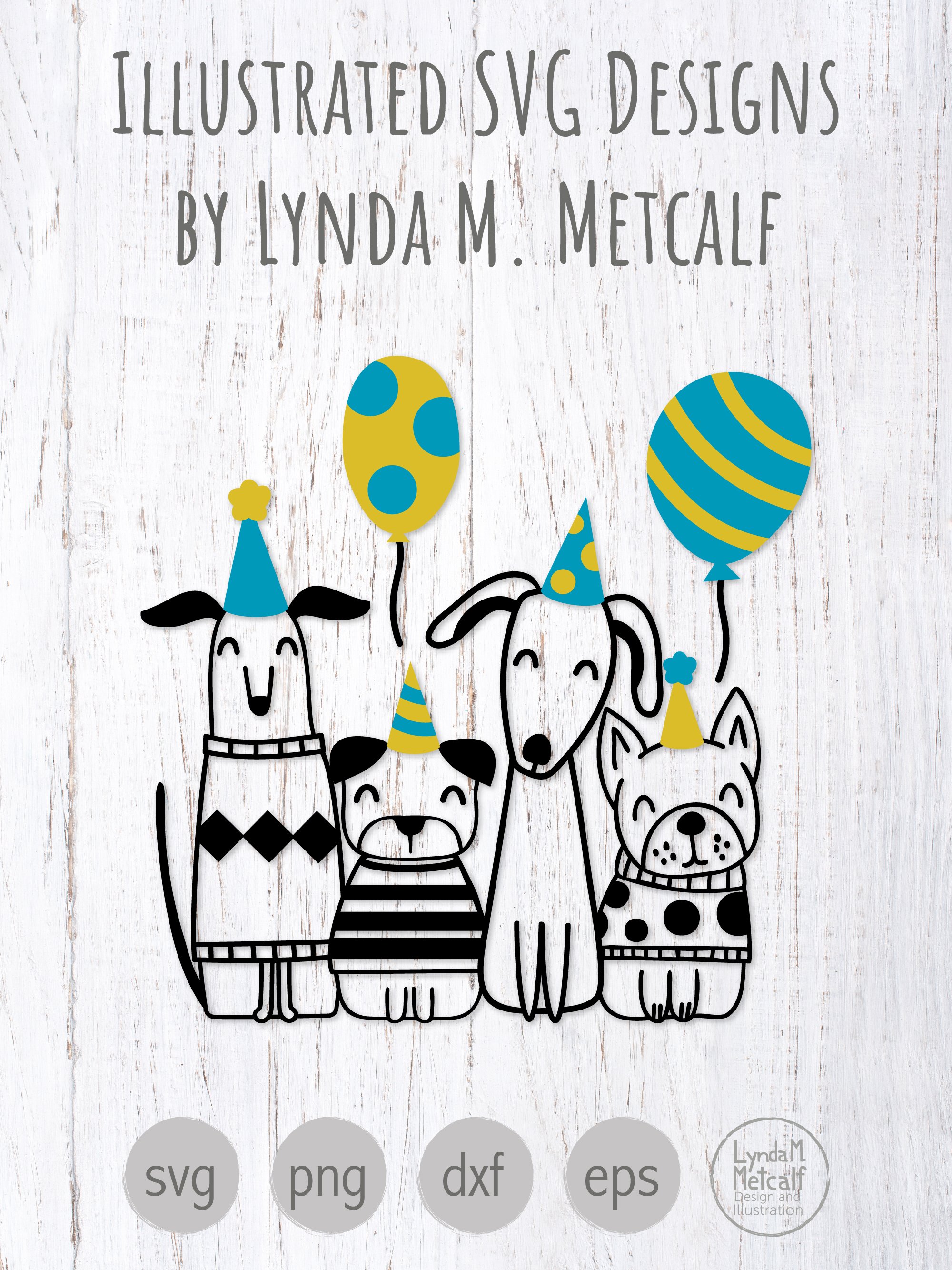 Birthday Dogs Svg, Dogs Svg, Party Dogs Svg