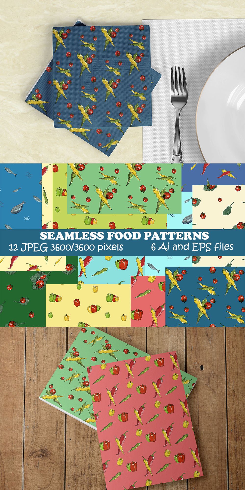 SEAMLESS FOOD PATTERNS