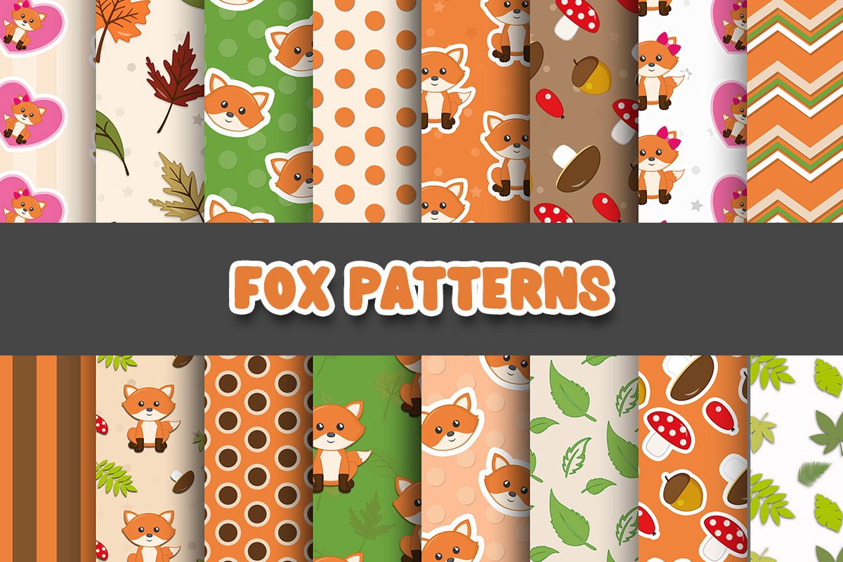 Fox Digital Paper Patterns