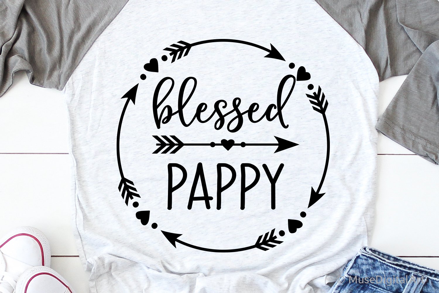 Blessed Pappy Svg, Granddad Shirt Svg, Grandfather Life Svg