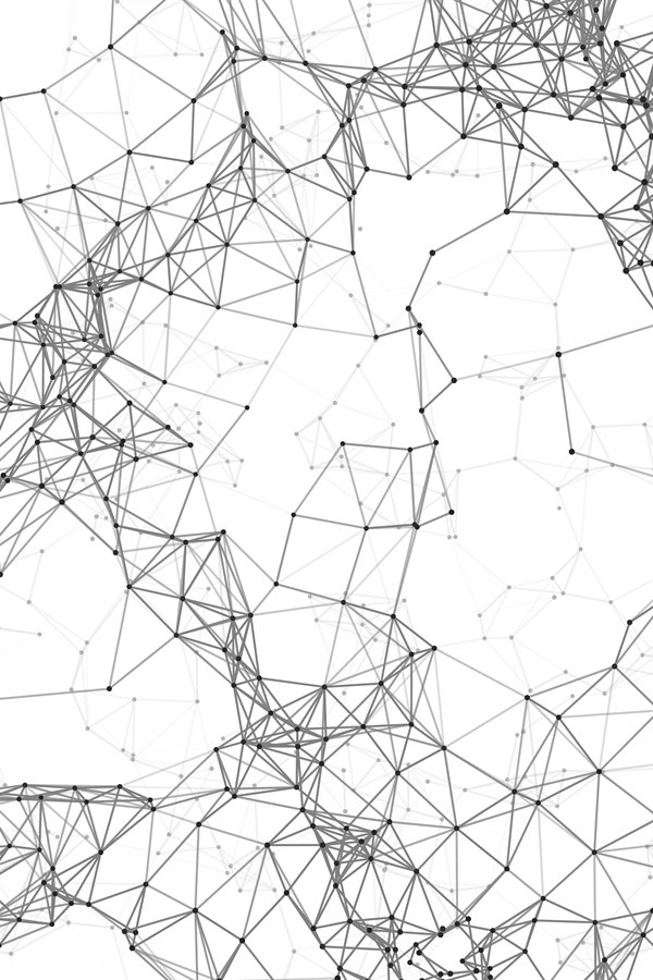 Business networking polygonal mesh background. Digital globa