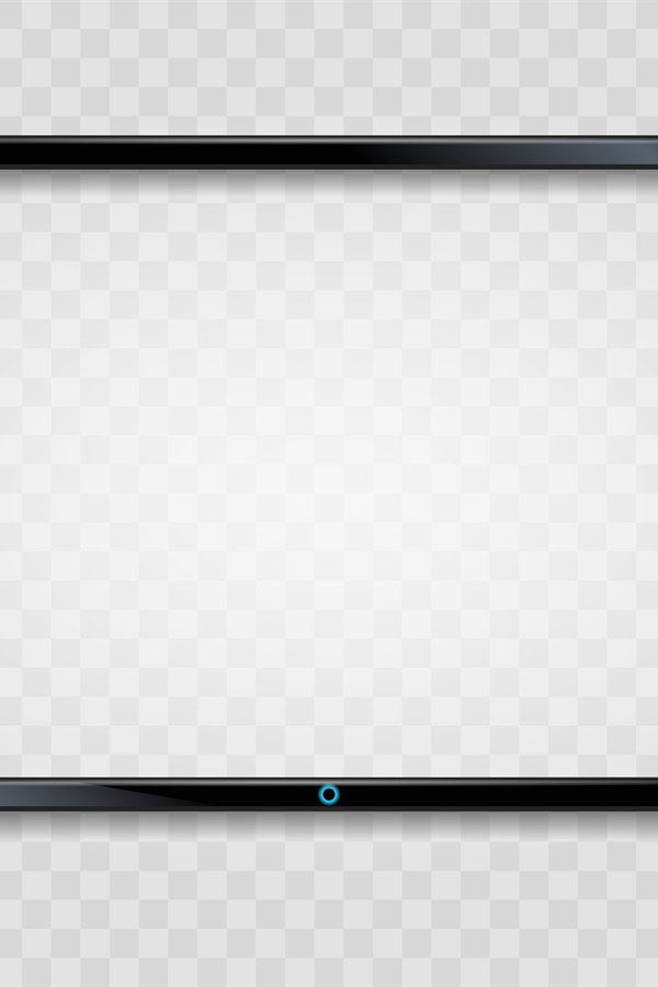 Lcd screen frame on transparent