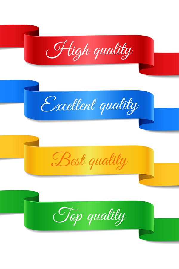 Decorative arrow ribbons with text set (1202856)