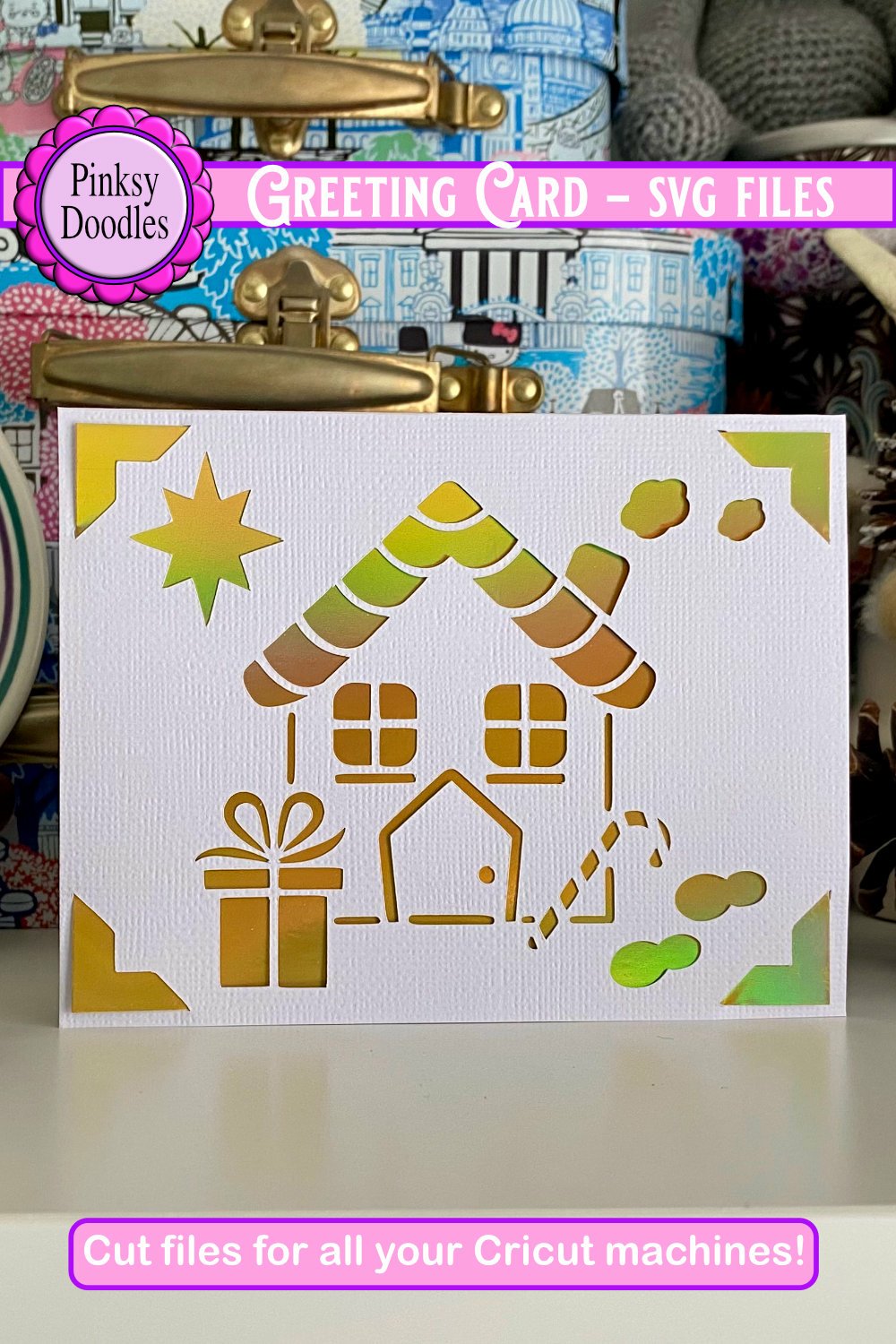 Christmas paper cut card svg cut files