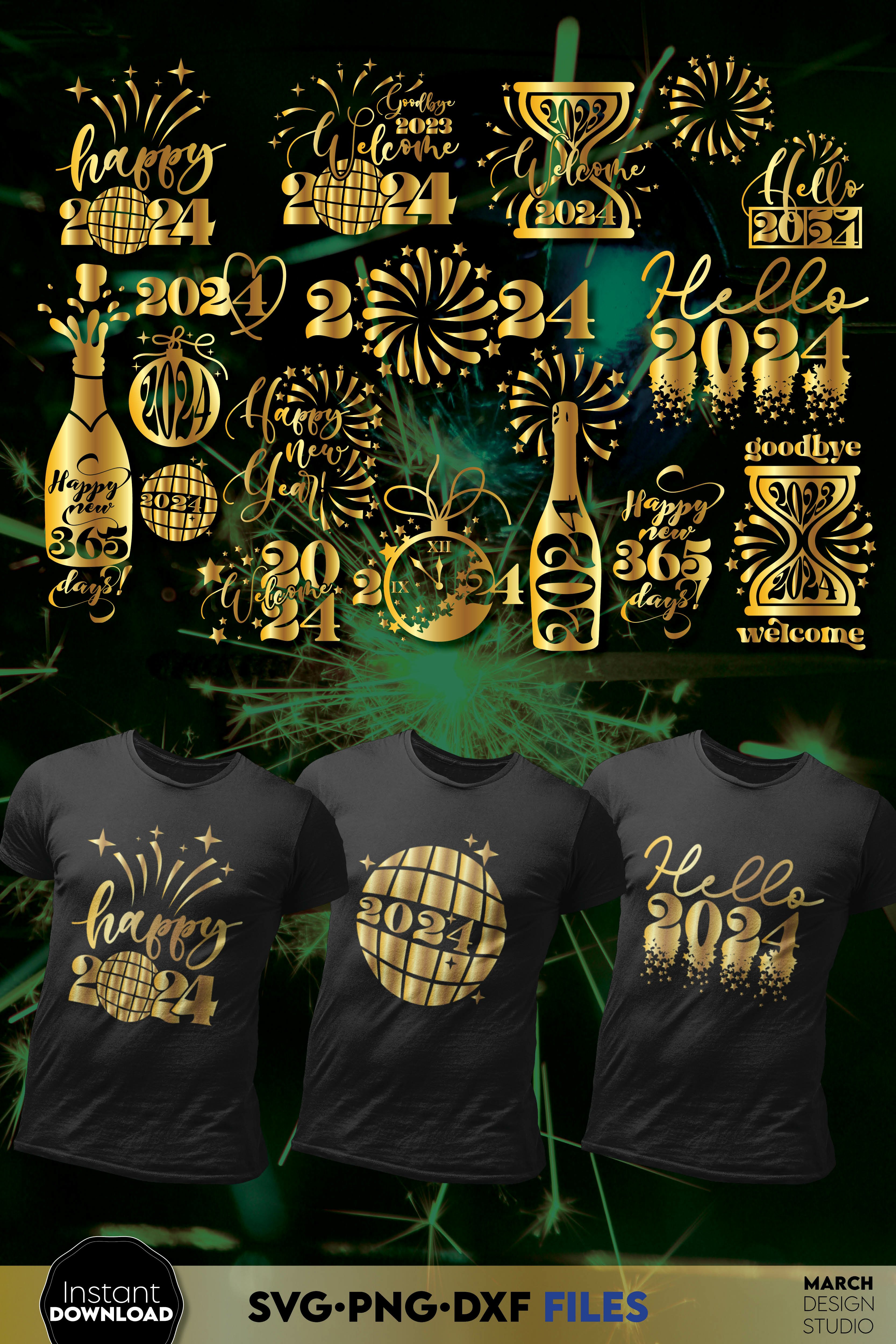 New Year SVG, 2024 SVG, New Year sublimation png, 2024 png