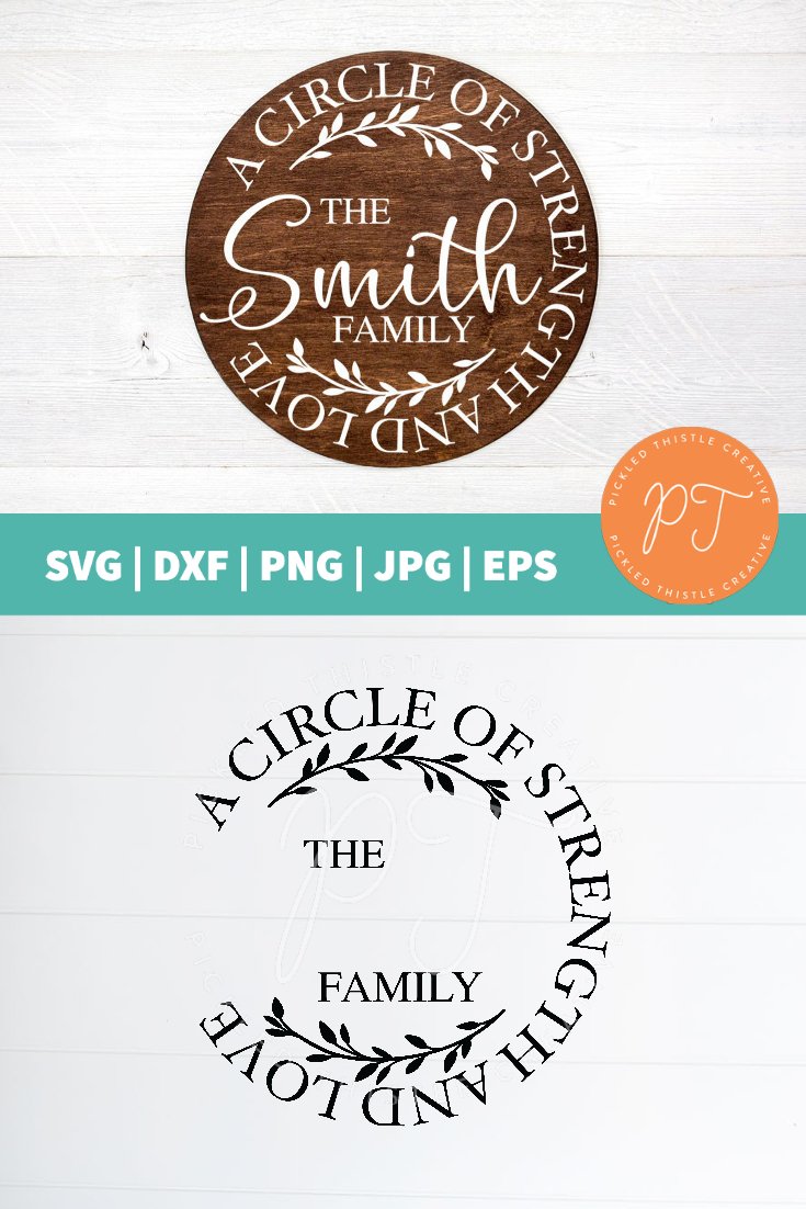 Customizable Family Sign SVG - A Circle Of Strength And Love