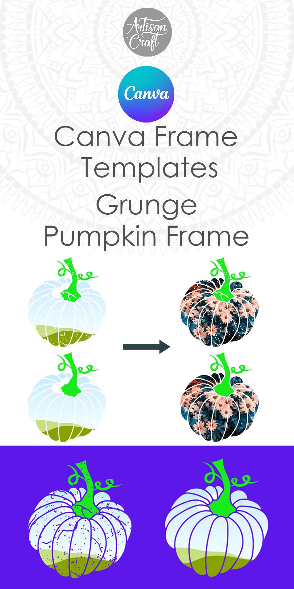 Pumpkin Frame | Canva Frame | Canva Template