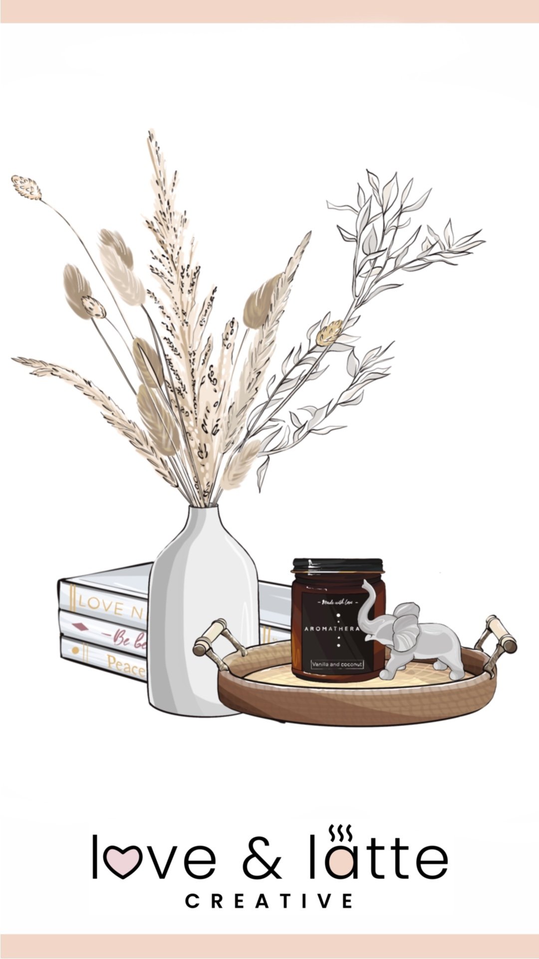 Boho home clipart, cozy home, bohemian house clipart