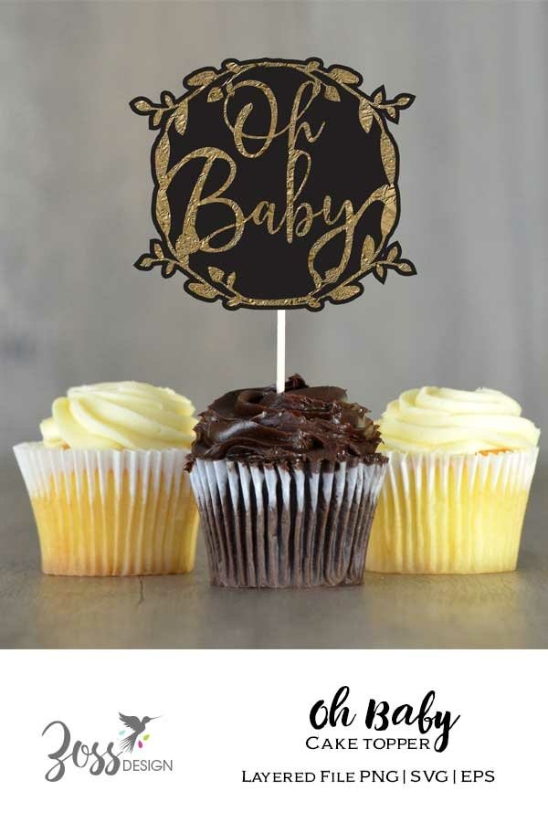 Oh Baby Cake topper design